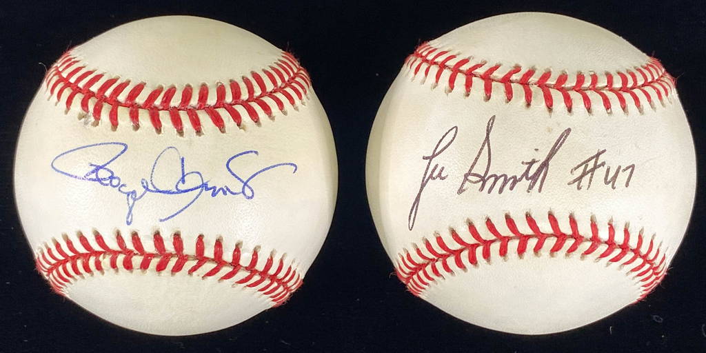 Lee Smith & Roger Clemens Ss Baseballs Coa's