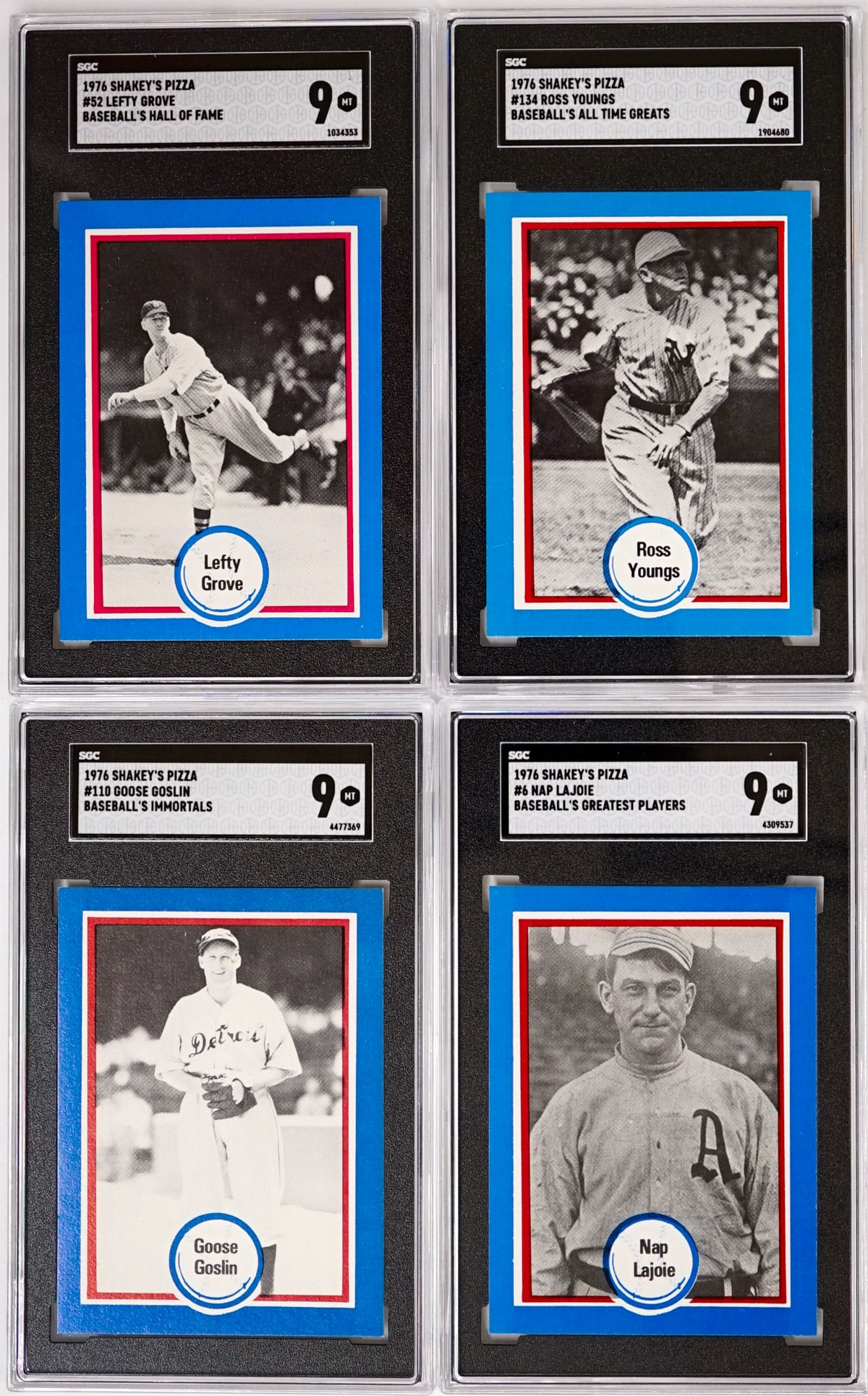 (4) 1976 Shakey's Pizza Cards [set Break]