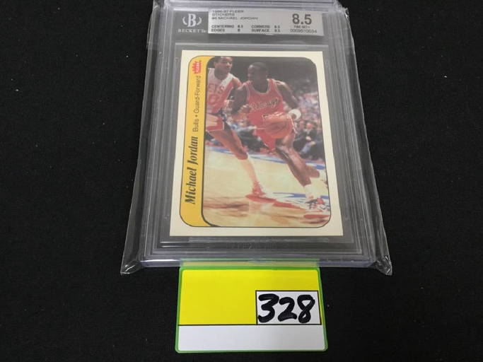 1986 Fleer Sticker Michael Jordan Bvg 8.5 Rookie