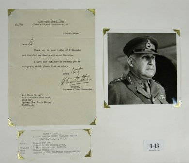 10 Autographs British Wwii Commanders Templer, H