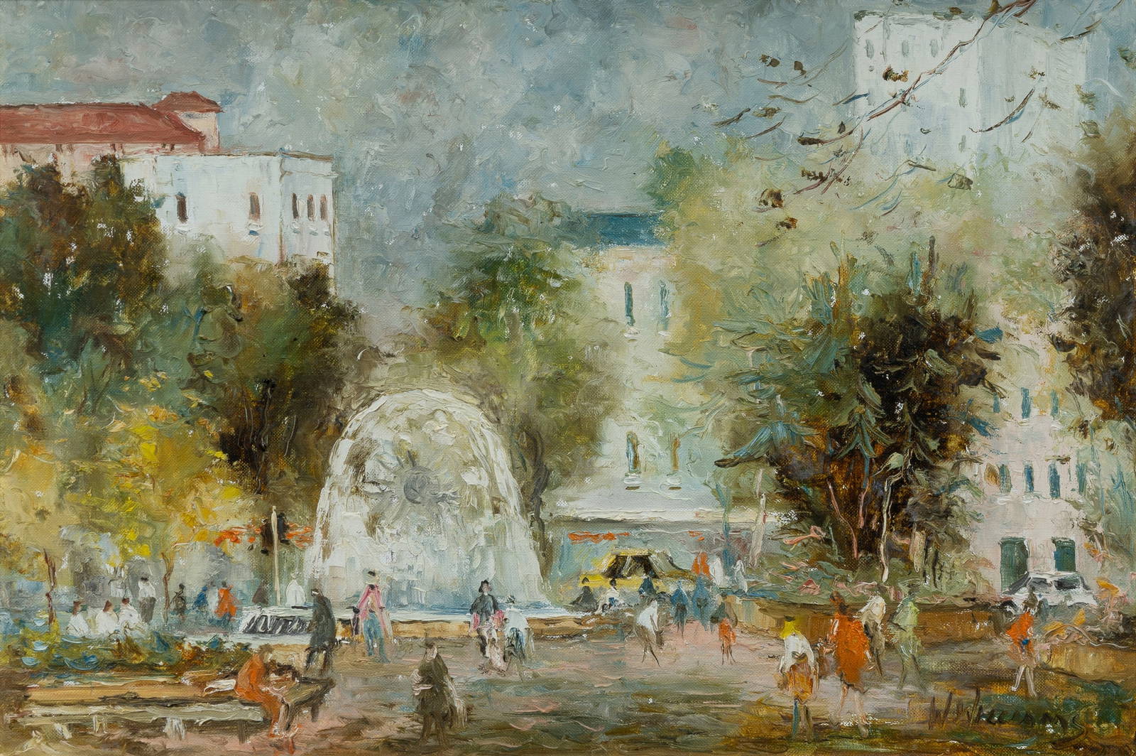 Williams Wilmotte (1916-1992), 'across The Park, Kings X', Oil On ...