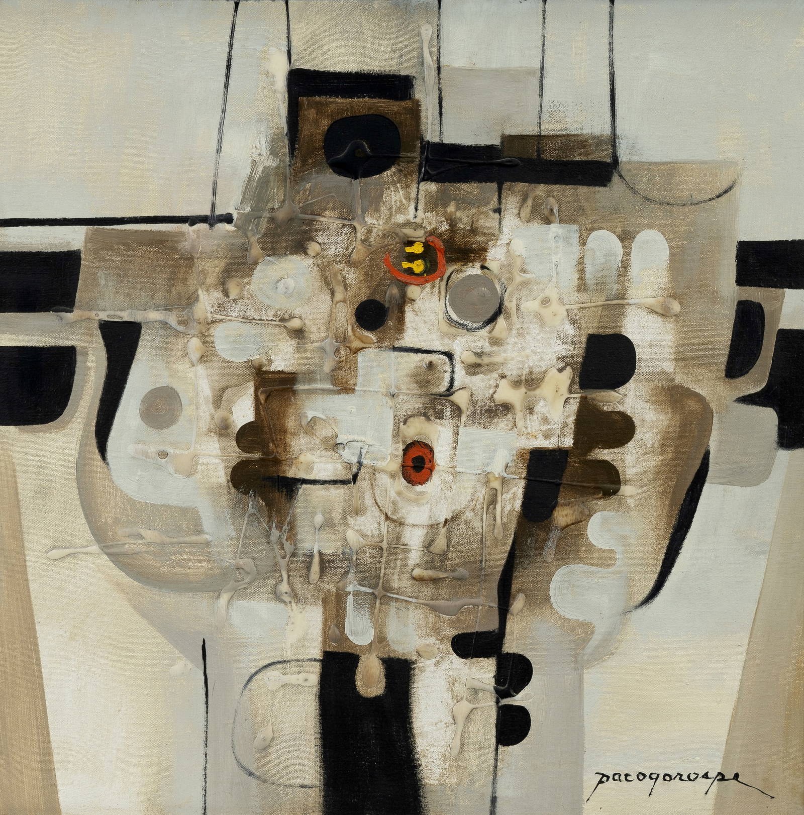 Gorospe Paco (philippines 1939-2002), Abstract, Oil On Canvas, 60x60cm ...