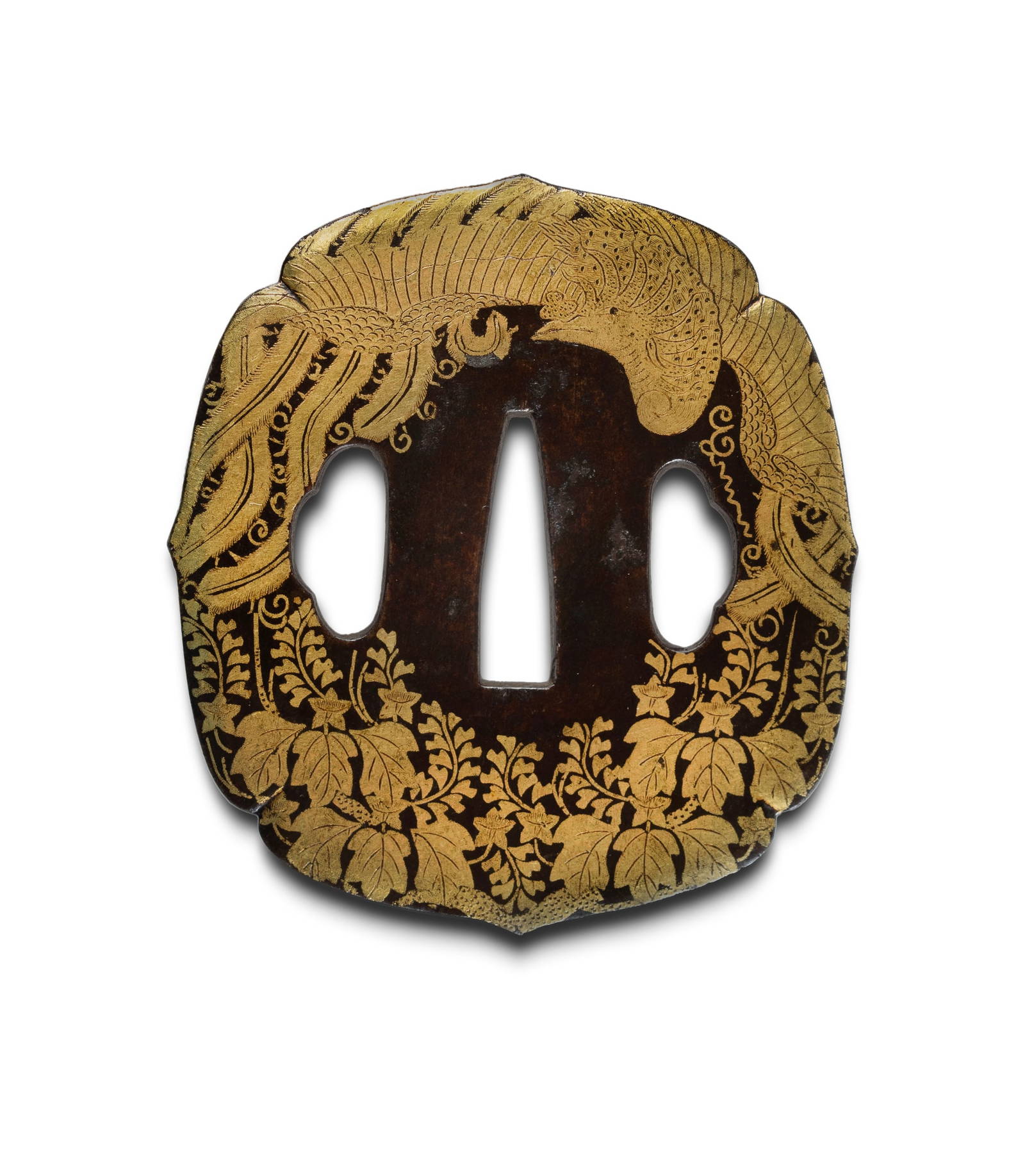 Japanese Edo Period Mokko Shaped Iron Tsuba Auction