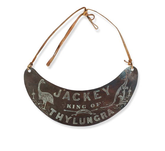 19th C Aboriginal Copper Breastplate (king Plate)