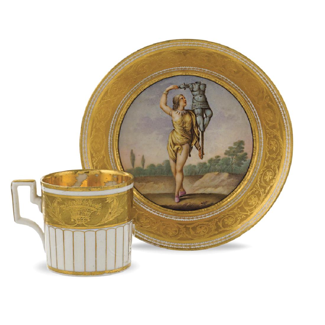 Polychrome and golden porcelain cup with saucer - May 21, 2020 ...