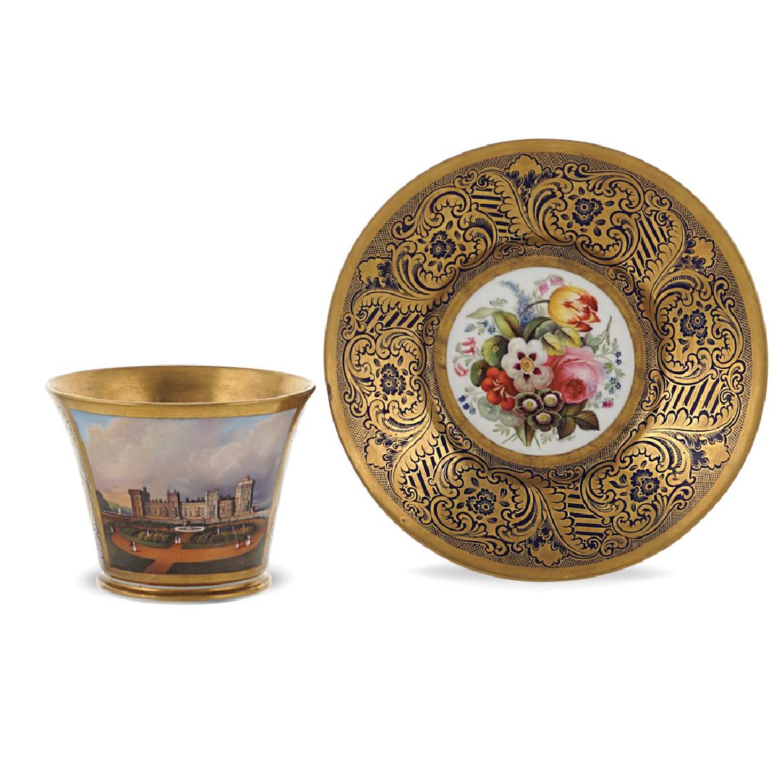 Polychrome and golden porcelain cup with saucer - May 21, 2020 ...