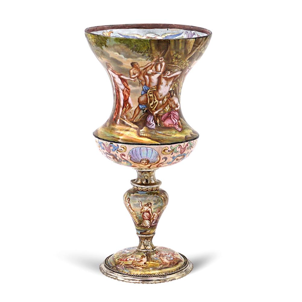 Silver and polychrome enamels cup Vienna, 19th century - Dec 12, 2019 ...
