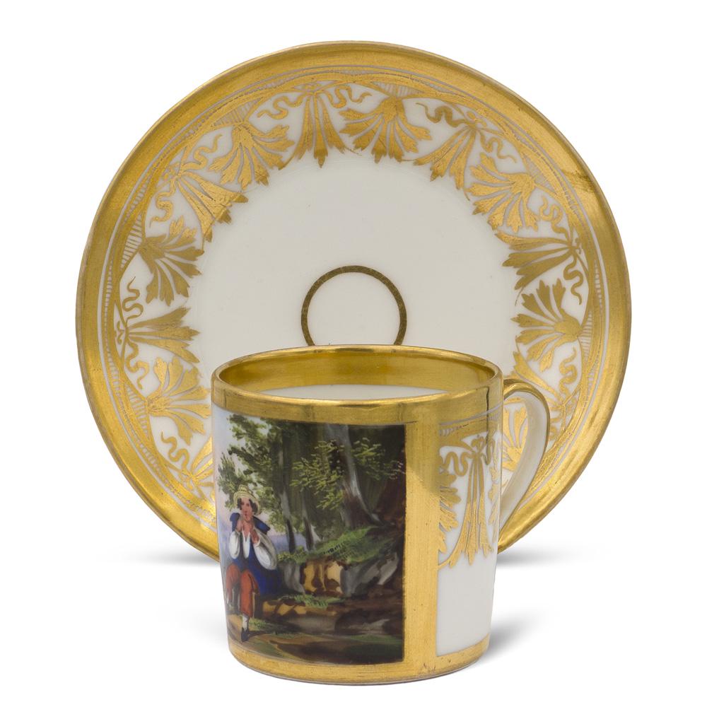 Polychrome and golden porcelain cup with saucer - May 21, 2020 ...