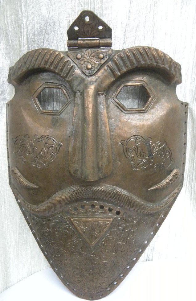 INDO PERSIAN COPPER FACE MASK 1ST.QUATER 2OTH.C.