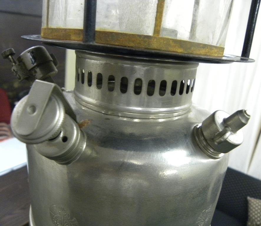 VINATE ORIGINAL GERMAN HASAG LANTERN SIGNED CROMED