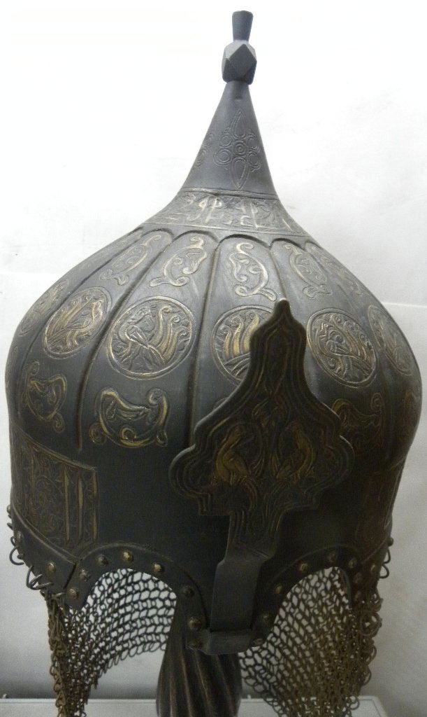 INDO PERSIAN WARRIOR HELMET 17 BIRDS 20TH. CENTURY
