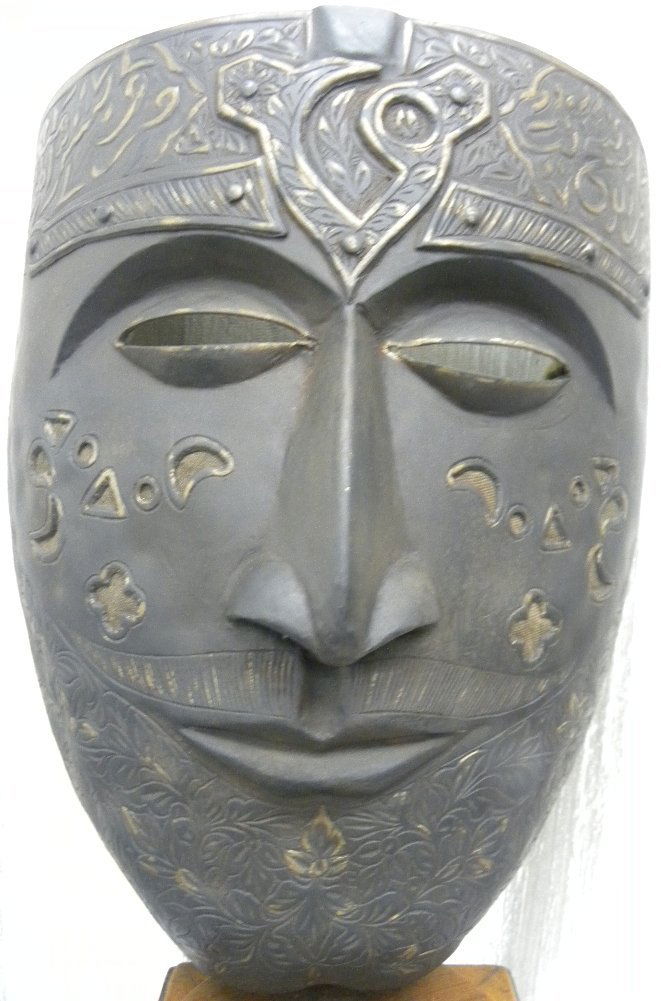 VINTAGE WAR MUGHAL PERSIAN WARRIOR IRON FACE MASK
