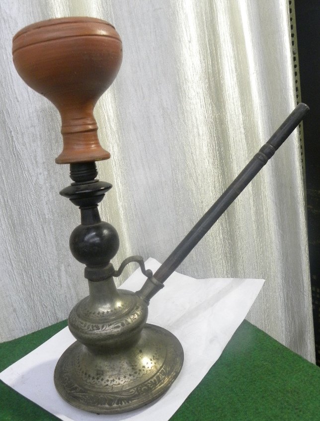 For Auction: TOBACCO SMOKING HUKKA PIPE WITH CHARCOLE & WATER FILTER ...