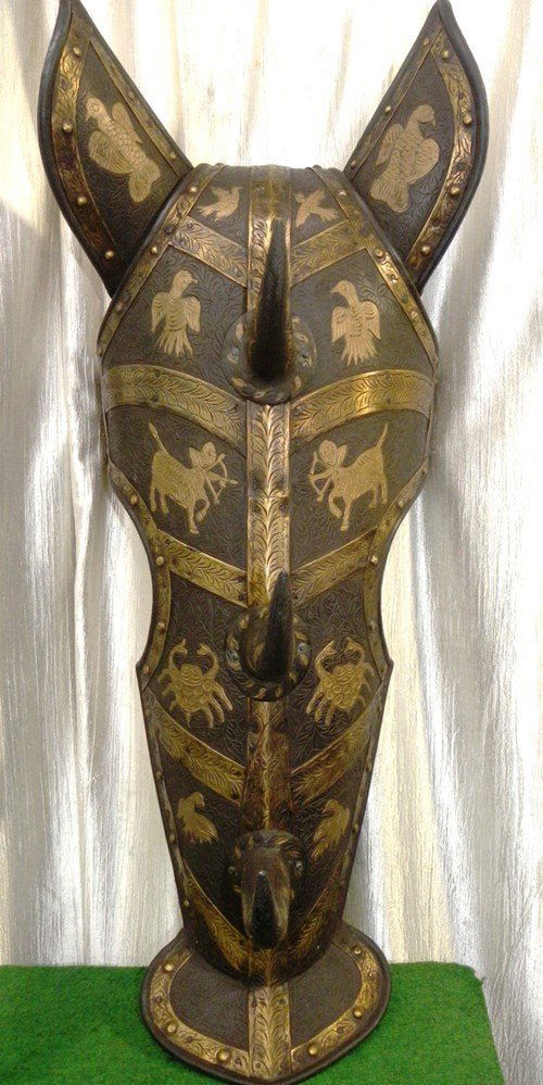 RARE PERSIAN WARRIOR HORSE MASK MANY FIG 3 HORNS - Jul 10, 2020 ...