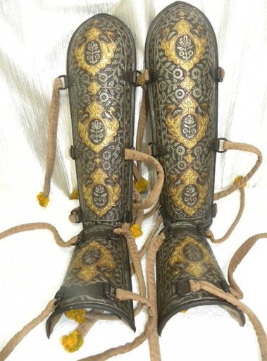 Incredible Persian Warrior Arm Guard Skull Chiseled