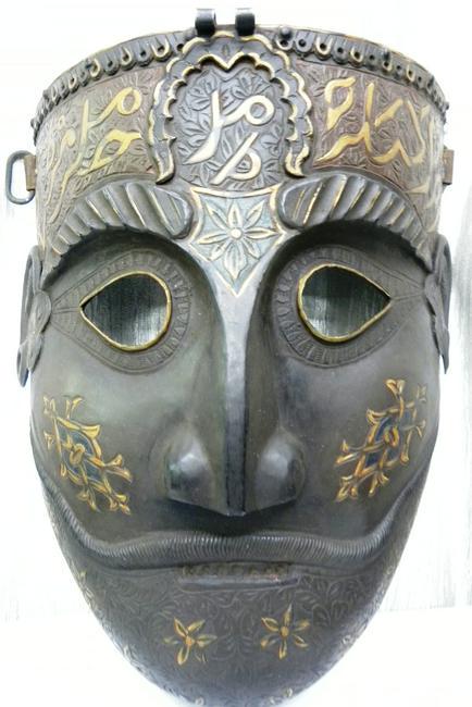 RARE MUGHAL/ISLAMIC WARRIOR BATTLE FACE MASK ARABIC (#0168) on Aug 06 ...
