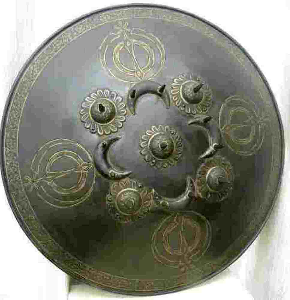 WARIOR SHIELD WITH SIKH SYMBOL HAS 13 SPIKE 4 KHANDA (#0224) on Jan 16 ...