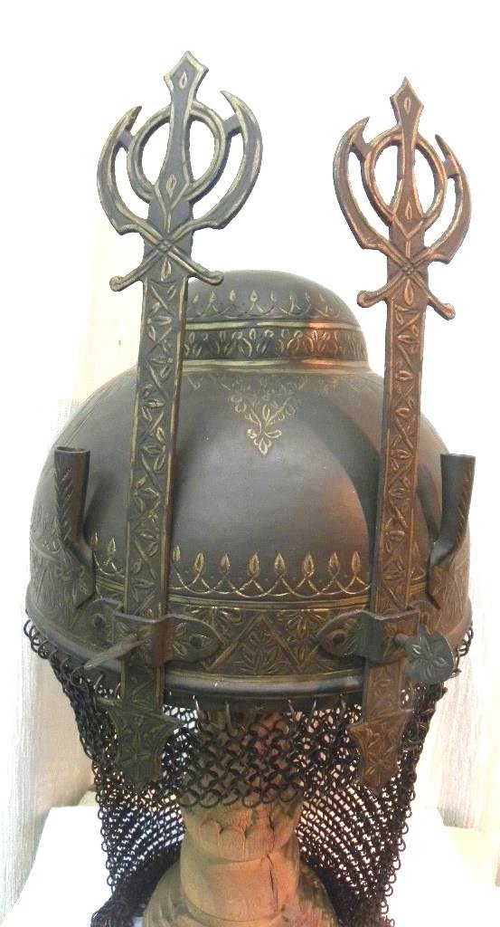 Armour Sikh Warrior Helmet 2 Sikh Holy Khanda Symbol Nasal Guard Skull ...