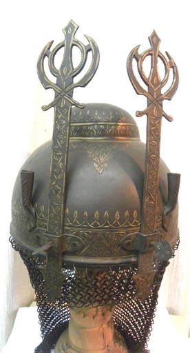 Armour Sikh Warrior Helmet 2 Sikh Holy Khanda Symbol Nasal Guard Skull ...