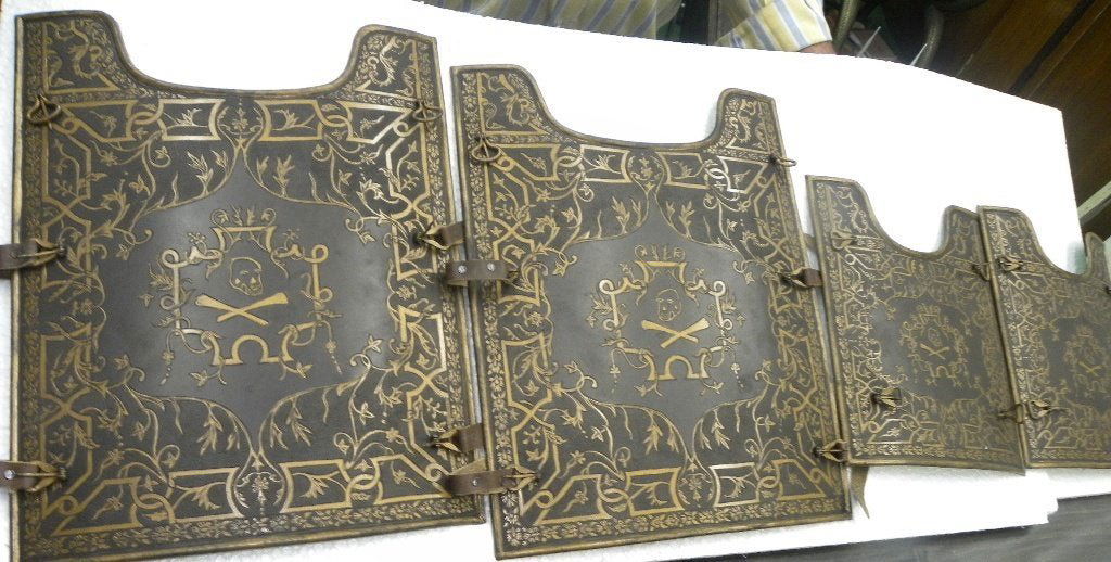 Armour Persian Warrior Chest Plates Char Aina Mirror Set Of 4 Engrved ...