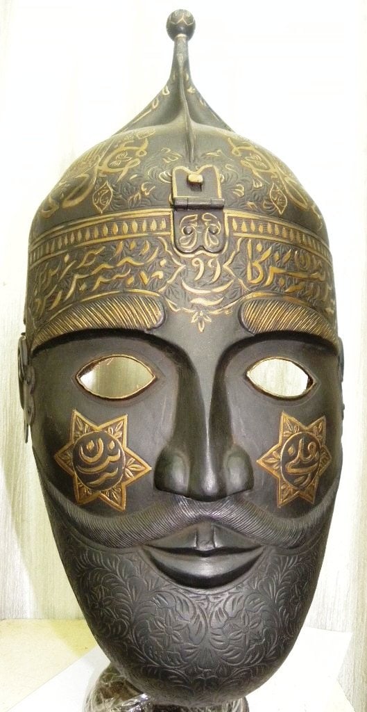 Armor Museum Level Armour Turkish Warrior Helmet & Mask Top 4 Bands ...