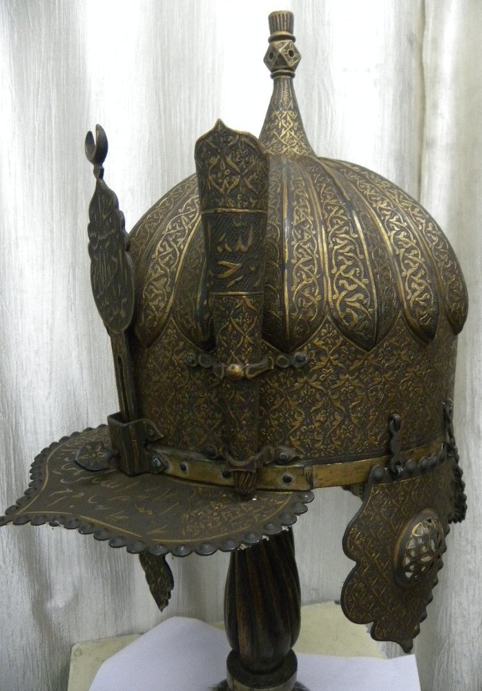 Awesome Ottoman Turkish Warrior Helmet Arabic Writing