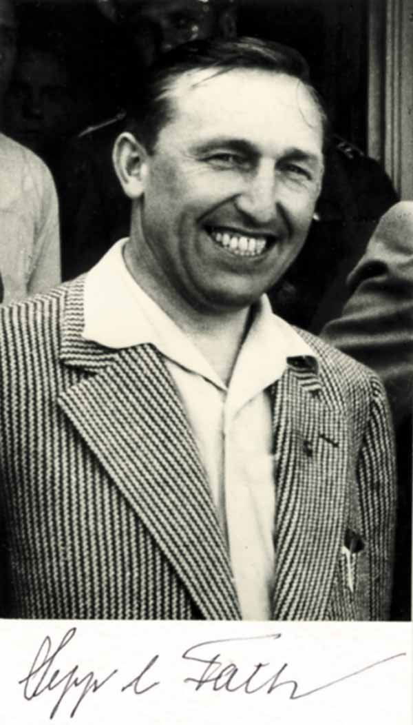 1609: Autograph Football Germany. Josef Fath