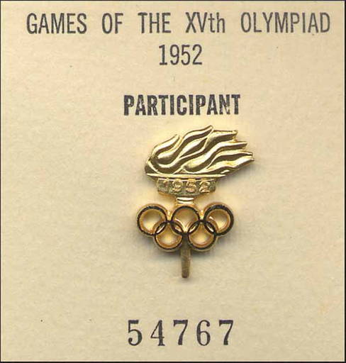 Olympic Games 1952. Ioc Pin For Participants