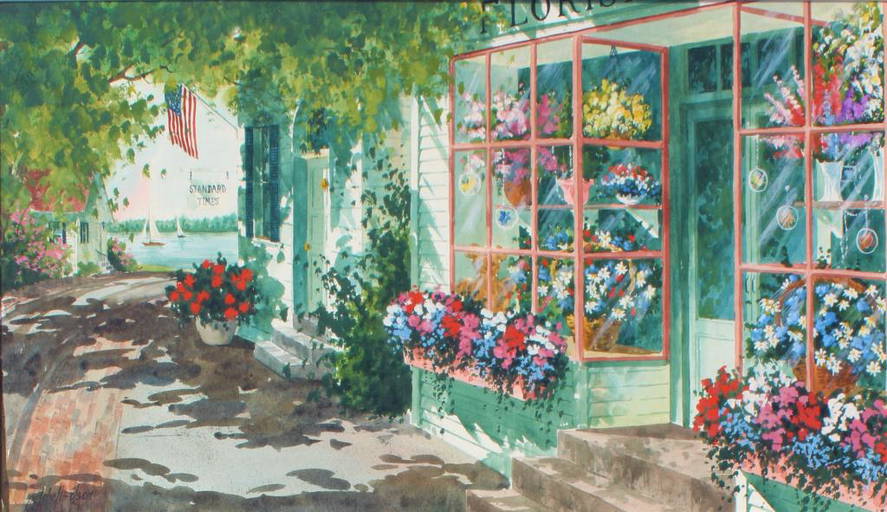 Denise Patchell Olson, Florist Shop window. . Title: Florist Shop ...