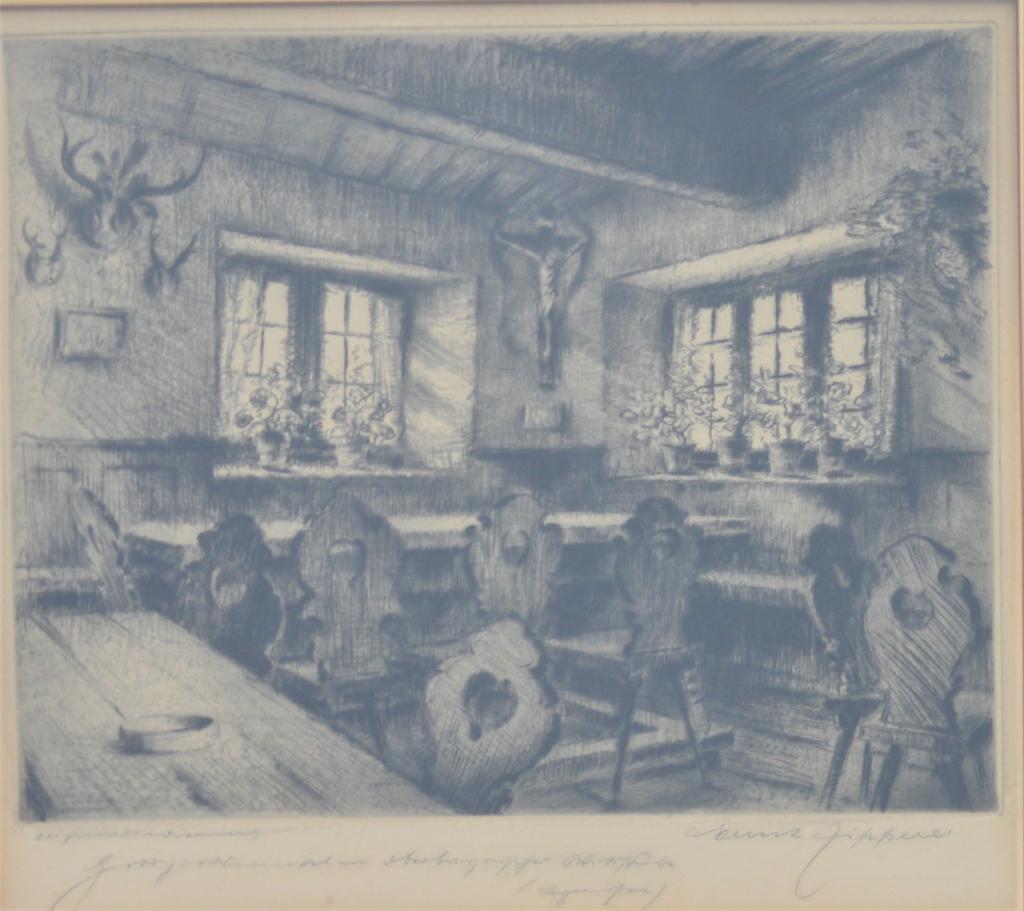Ernst Zipperer, Etching, Germany Auction
