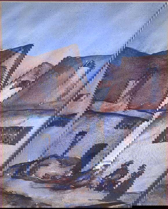 Jules Pages, Brittany Village. Auction