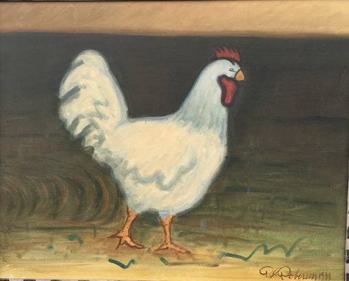 Rodney James Roberson, Rooster Folk Art Style Auction