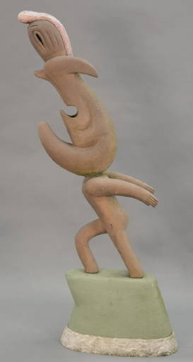 Jan Holcomb (b. 1945) Sculpture "recanting Warning