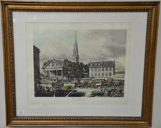 Louis Augier "new York In 1831, Broadway St. Paul's