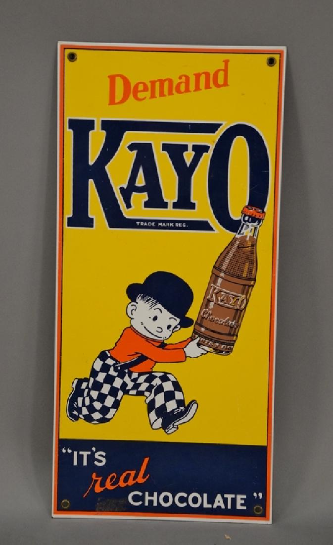 Vintage Kayo advertising sign "Demand Kayo, It's Real