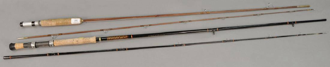 Two Rods Including A Bamboo Saltwater Fly Rod And An
