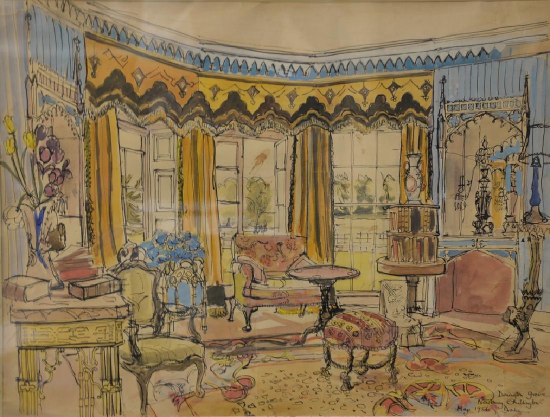 Teddy Millington Drake (1932-1994), watercolor and ink