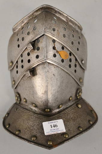 Knight Armor Face Mask / Helmet, 17th/18th Century Or