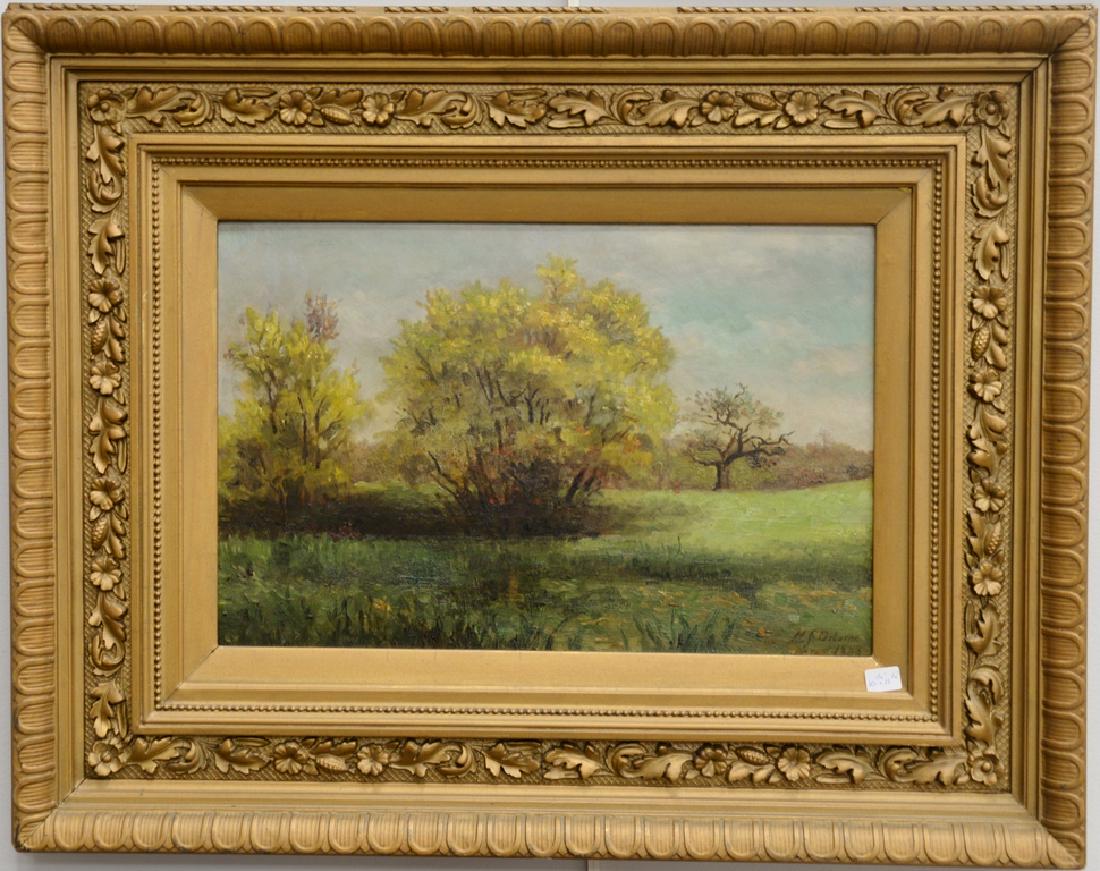 Harriet Frances Osborne (1846-1913), oil on board, fall