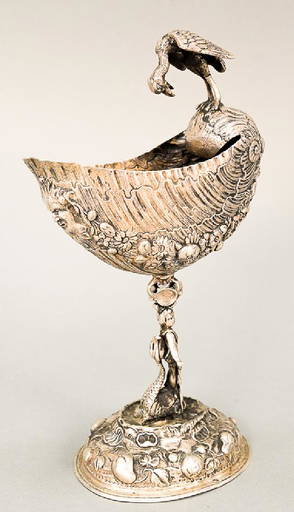 Continental Silver Neptune Shell With Northwind Face