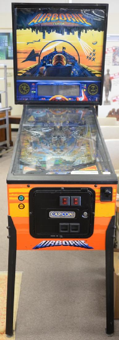 Capcom Airborne pinball machine, coin operated, working