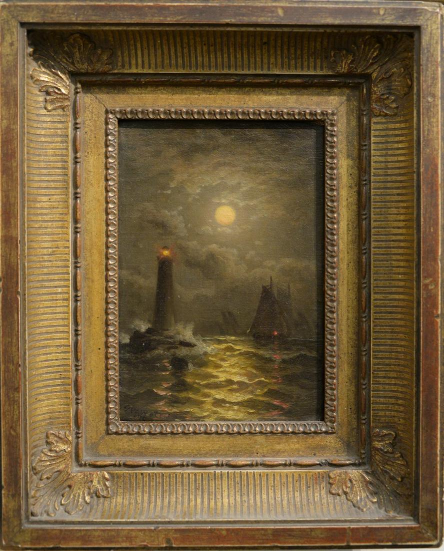 George Waters (1832 - 1912), full moonlit seascape with - Jan 01, 2020 ...