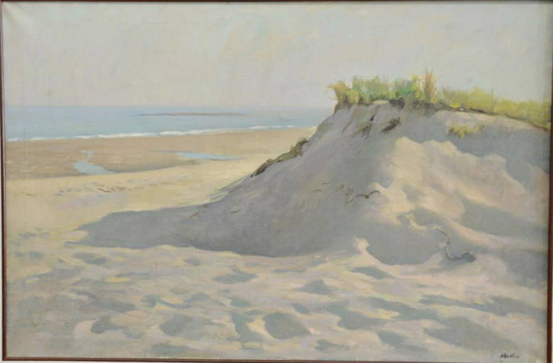 Frank W. Handlen (b. 1916), Oil On Canvas, "beach
