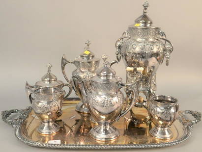 Reed & Barton Silver Plated Tea Set With Tray