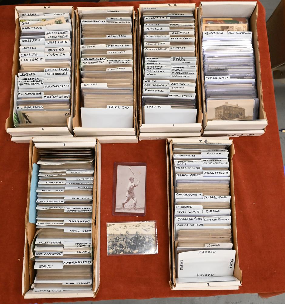 Large Lot Of Postcards, In Labeled Boxes, Topics