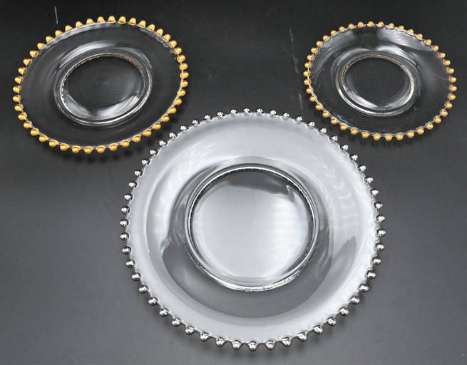 Set of 53 Glass Plates, with gilt beaded rims in two - Feb 05, 2022 ...