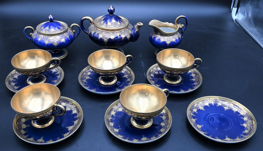 Nippon Tea Set, Cobalt Blue With