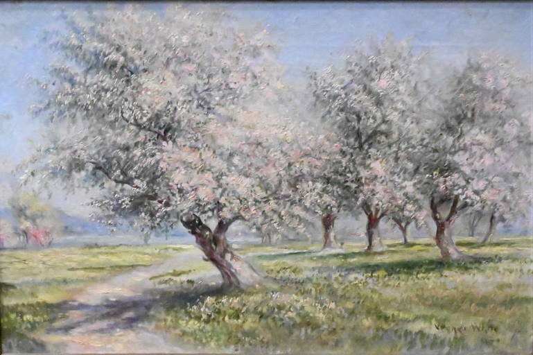 Verner Moore White (American, 1863 - 1923), spring landscape, oil on ...