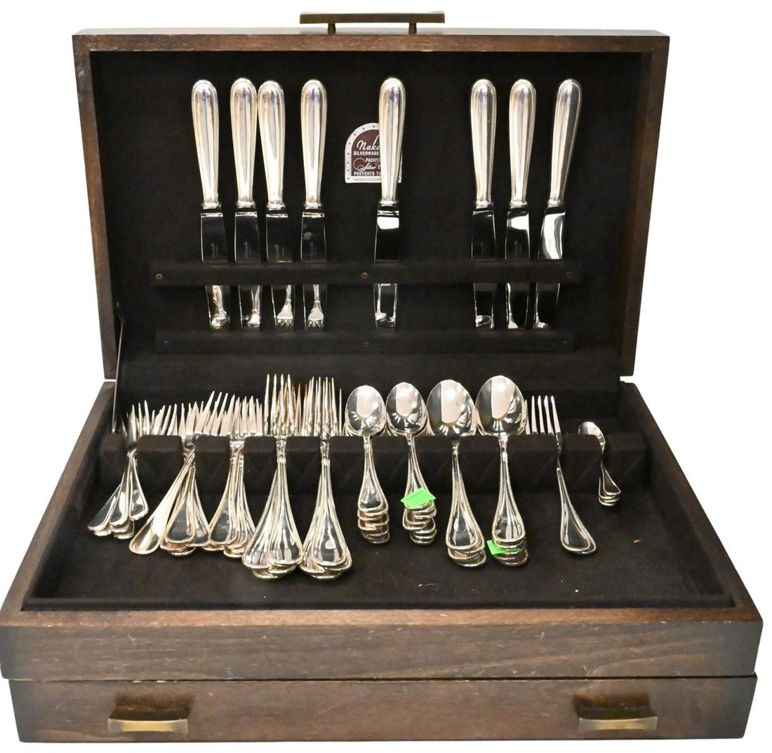 75 Piece Christofle Silver Plated Flatware Set