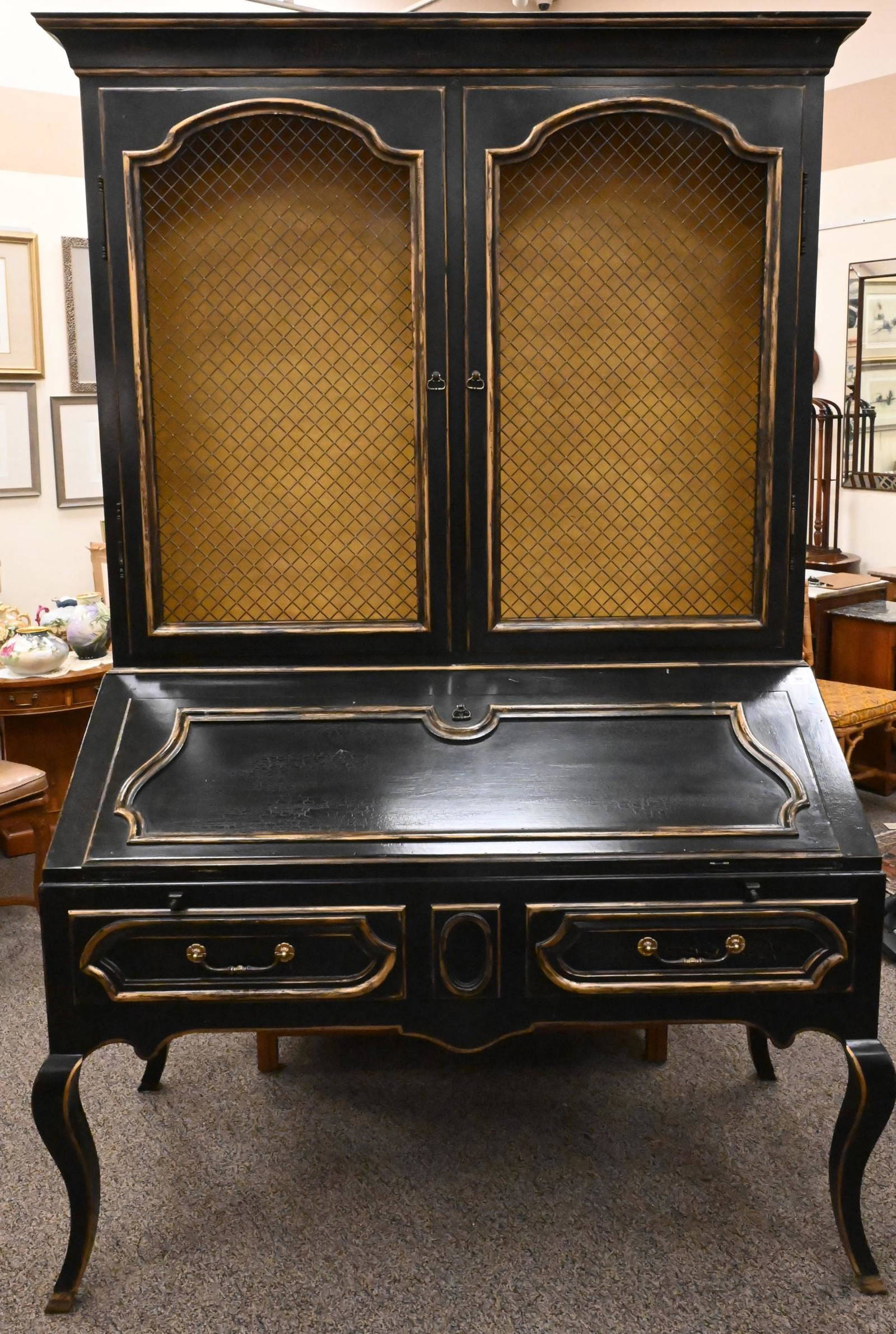 Minton-spidell Incorporated Two Part Secretary Desk Auction
